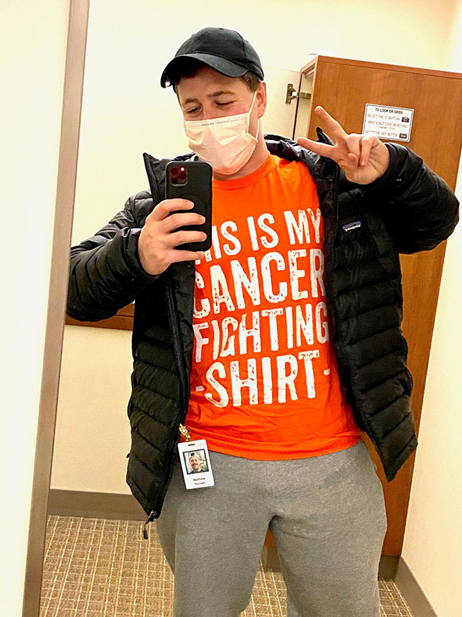 At 27, Matt faced his third bout of cancer, this time hodgkin lymphoma ...