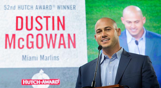 Miami Marlins pitcher Dustin McGowan honored as 52nd Hutch Award winner ...